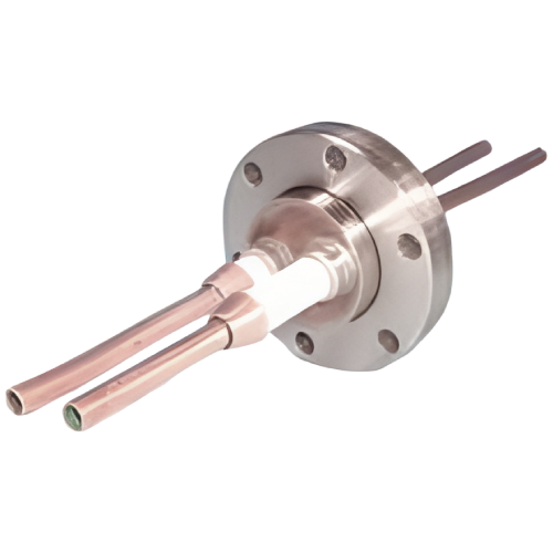 RF Power Feedthrough 10 kW 450 kHz 2 Tube DN40CF Conflat, Copper, Water ...