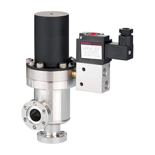 UHV Angle Valve 0.75" (19.05mm) Port, Manual actuator, 1-1/3" (34mm ...